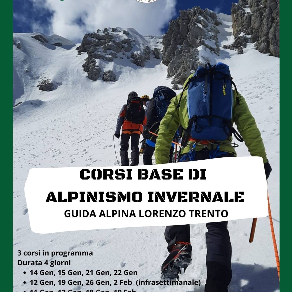 alpinismo, alpinismo invernale, corso alpinismo