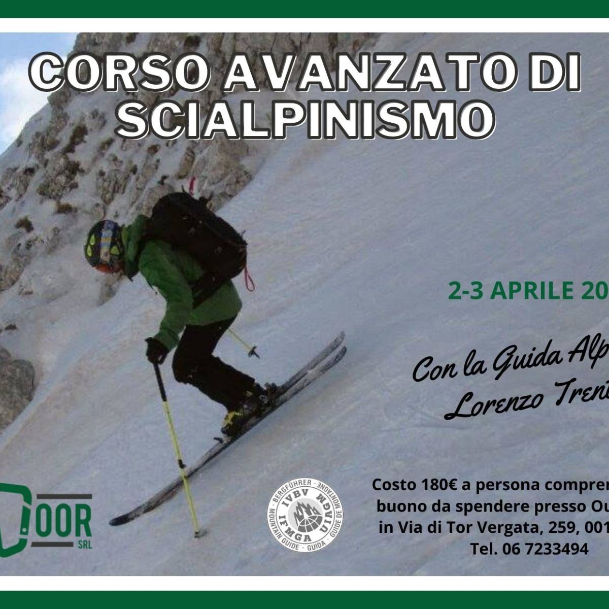 Corso avanzato di scialpinismo, con la guida alpina Lorenzo Trento